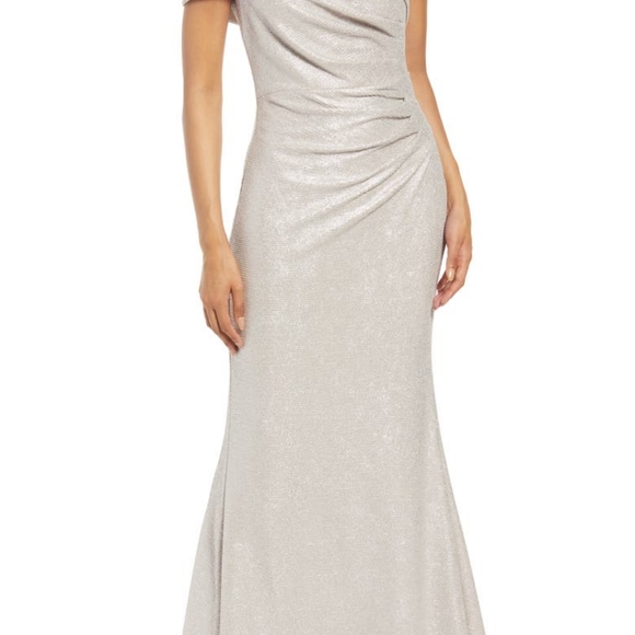 Eliza J | Dresses | Eliza J One Shoulder Glittery Mermaid Gown | Poshmark